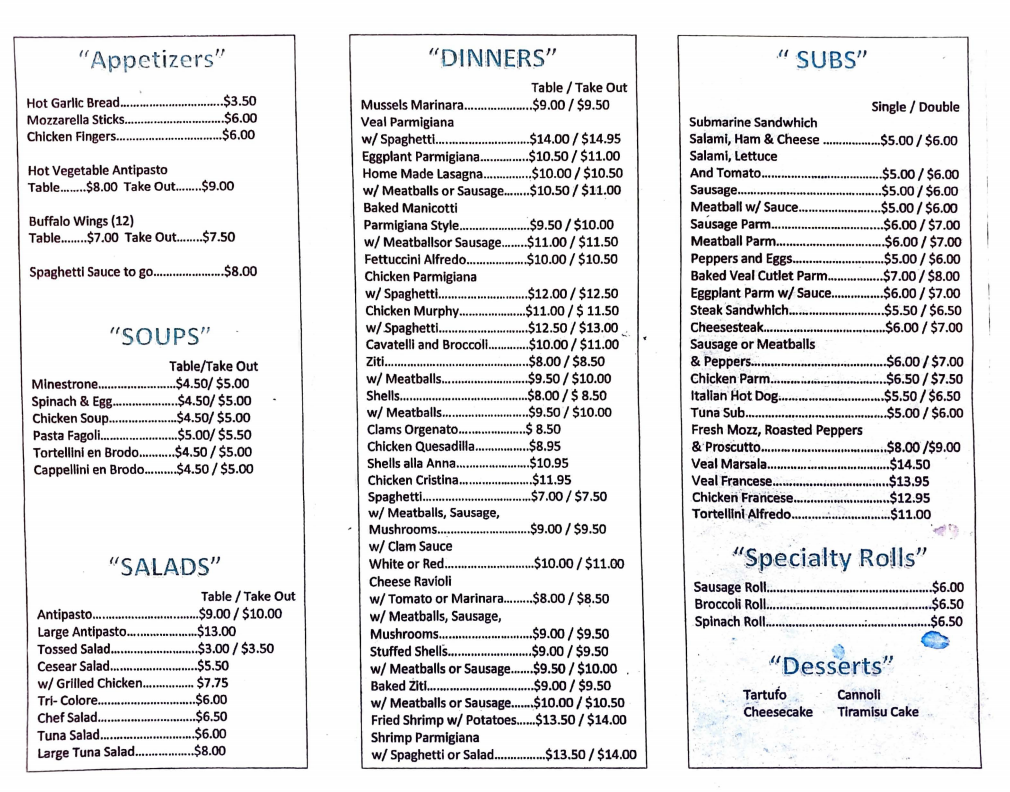 Pizza – Costa's Restaurant & Pizzeria